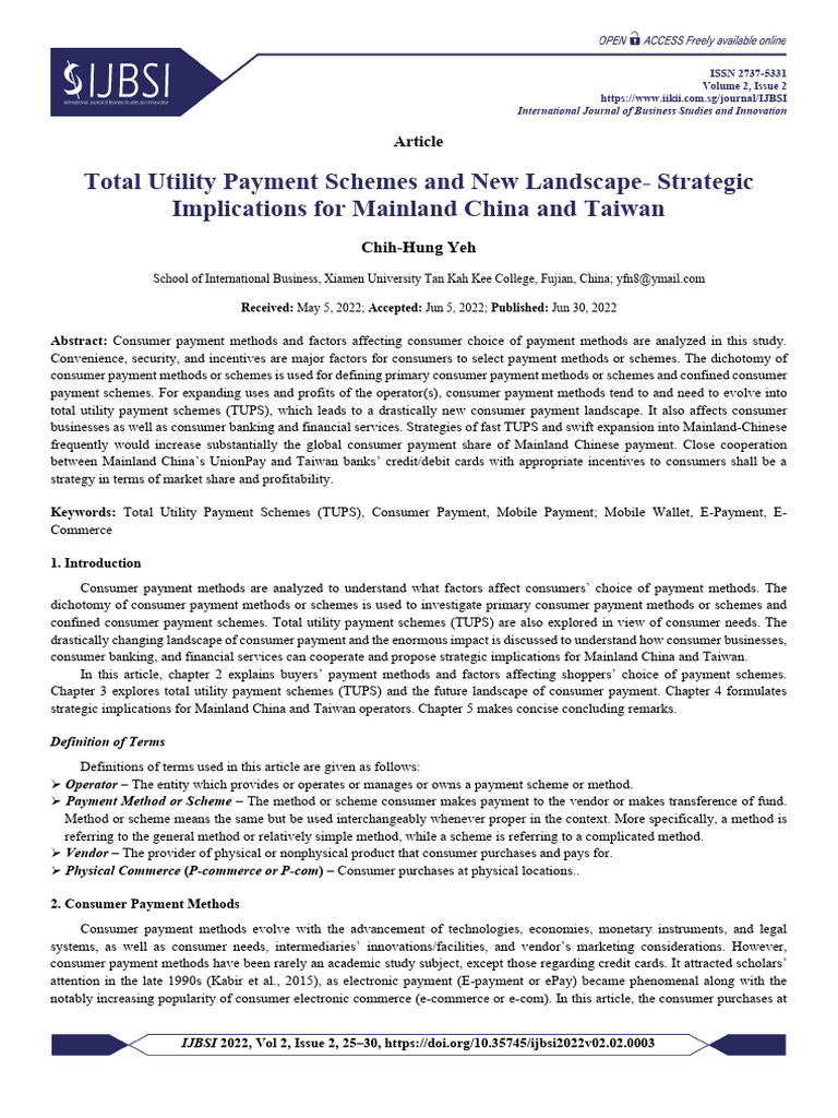 (TUPS-Strategic Implications For M'CN & Twn-Yeh22 | PDF | Credit Card ...
