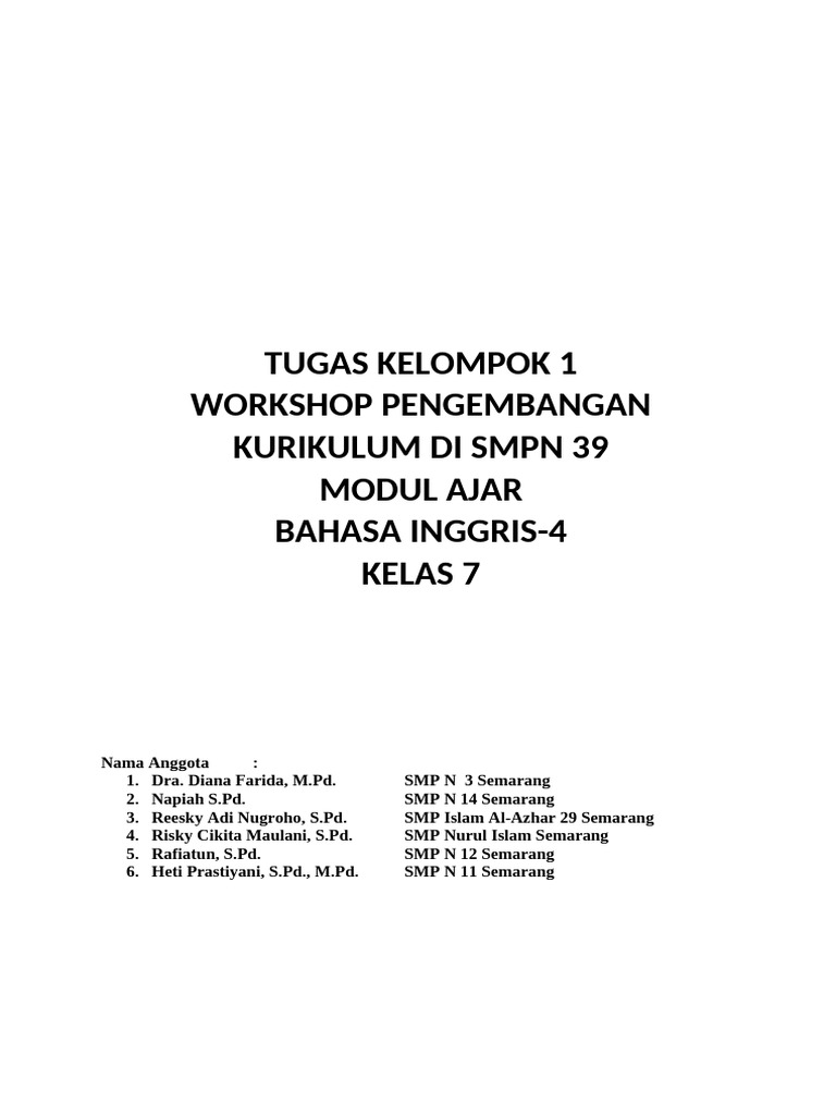 LK PERENCANAAN PEMBELAJARAN TERDEFERENSIASI Kel 1. | PDF