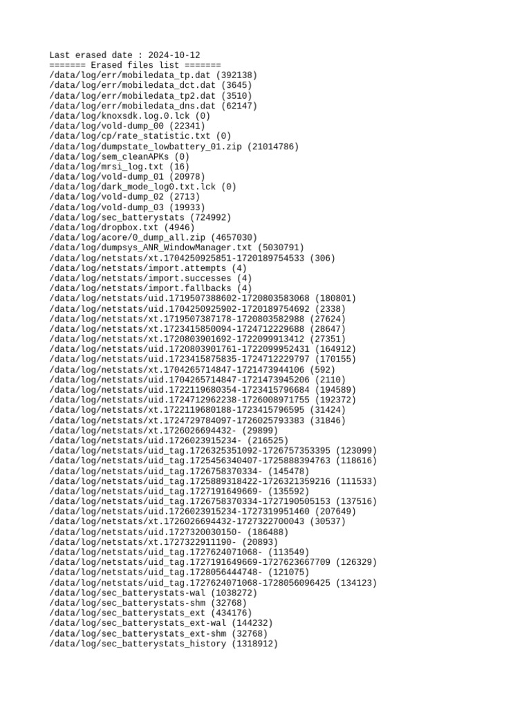 erased_log_by_sos | PDF | Data | Utility Software
