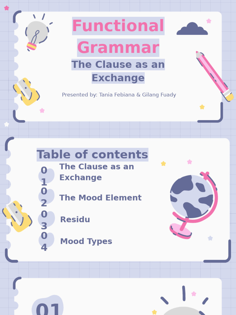 Functional Grammar | PDF | Subject (Grammar) | Clause