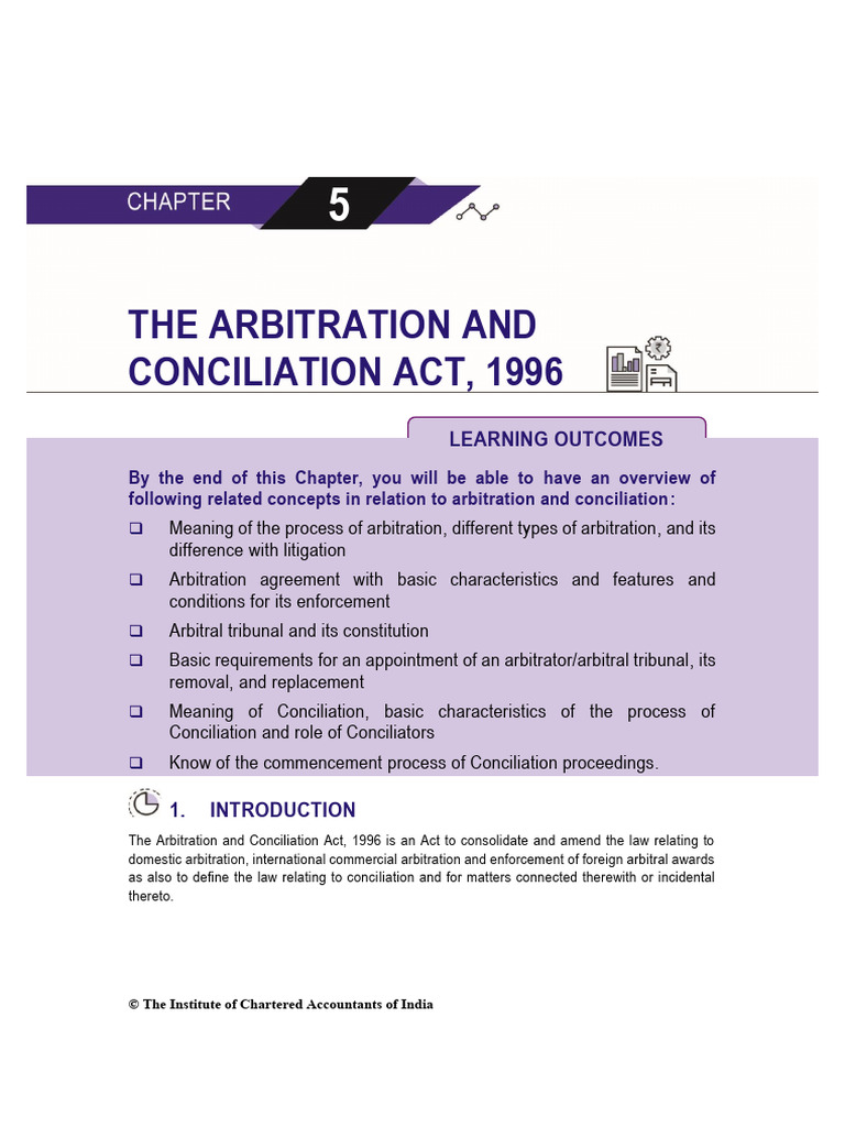 Arbitration and Conciliation Act | PDF | Arbitration | Alternative Dispute Resolution