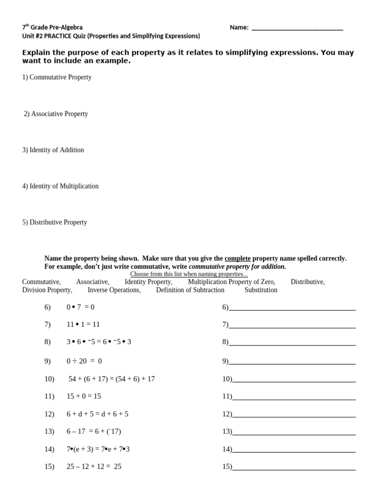 Unit_2_PRACTICE_EXAM | PDF | Multiplication | Mathematical Concepts