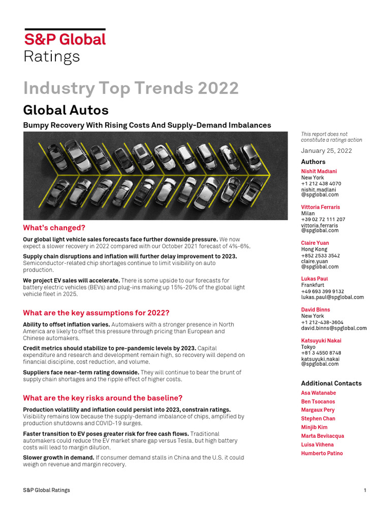 S P Industry Survey (For Group Task About Volkswagen) | PDF | Electric ...