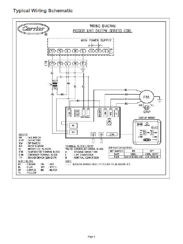 Carrier Wiring Diagram - 1 | PDF