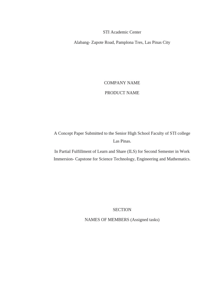 Front Page Format_concept Paper | PDF