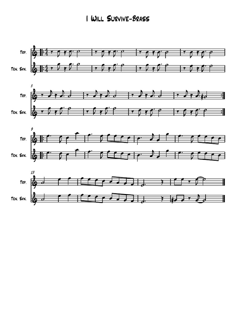 I Will Survive-Brass | PDF