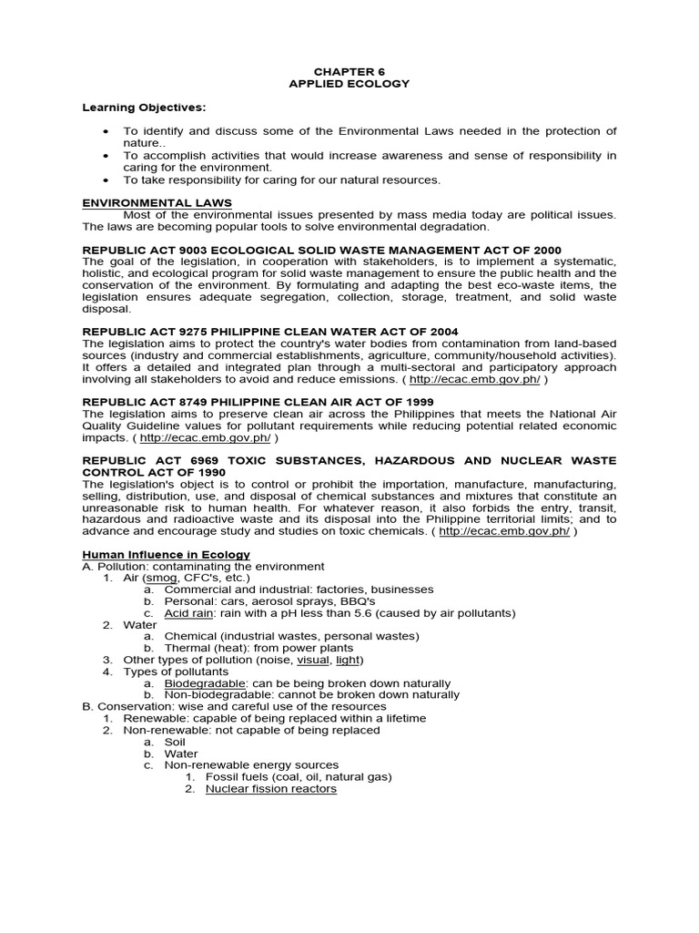 ECOLOGY LESSON 3F | PDF | Biodiversity | Oceans