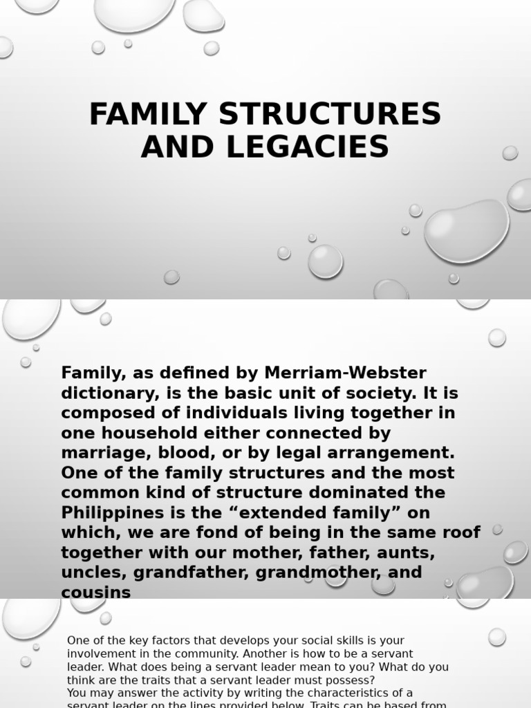Understanding Family Structures and Legacies | PDF | Family | Parent