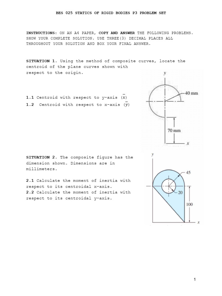 Bes 025 Statics of Rigid Bodies P3 PS | PDF