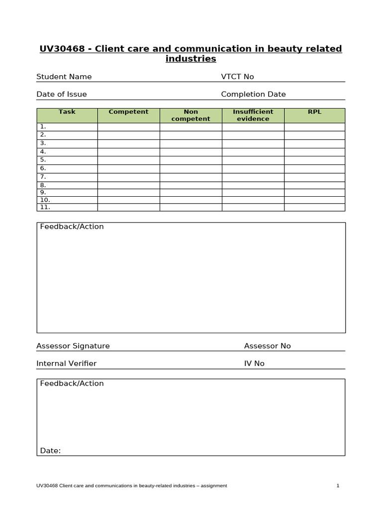 UV30468 Client Care and Commmunication Rita (1) - 2 | PDF