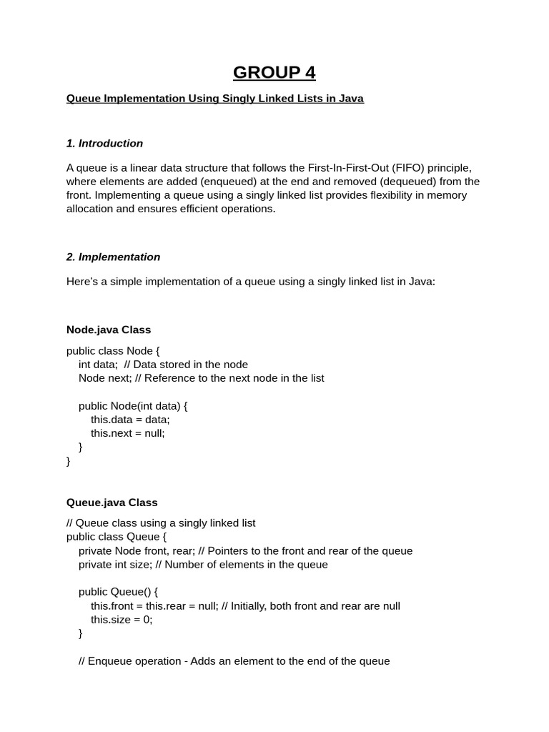 Msc:Mphil GROUP 4 Queue | PDF | Queue (Abstract Data Type) | Programming Paradigms