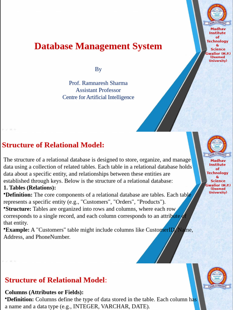 Structure of Relational Model (1) | PDF | Relational Model | Database Index Structure of Relational Model (1) | PDF | Relational Model | Database Index