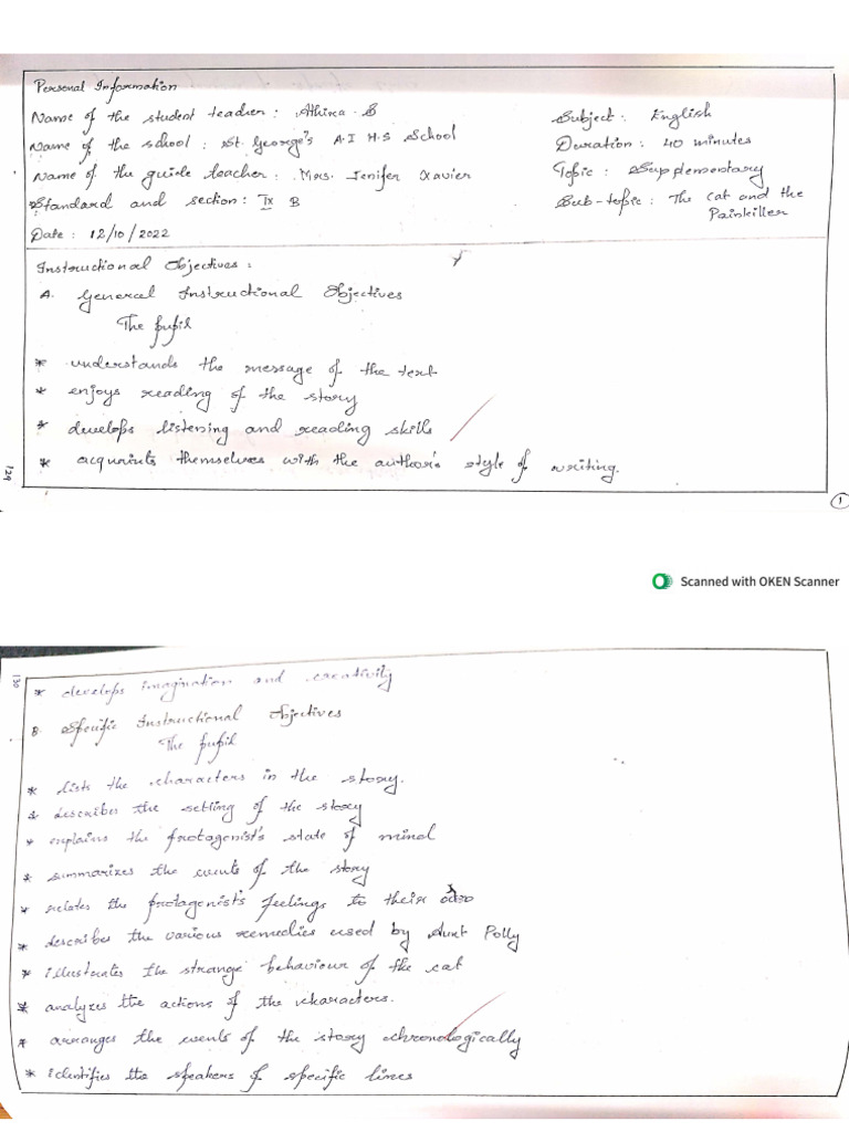 Lesson Plan Supplementary | PDF