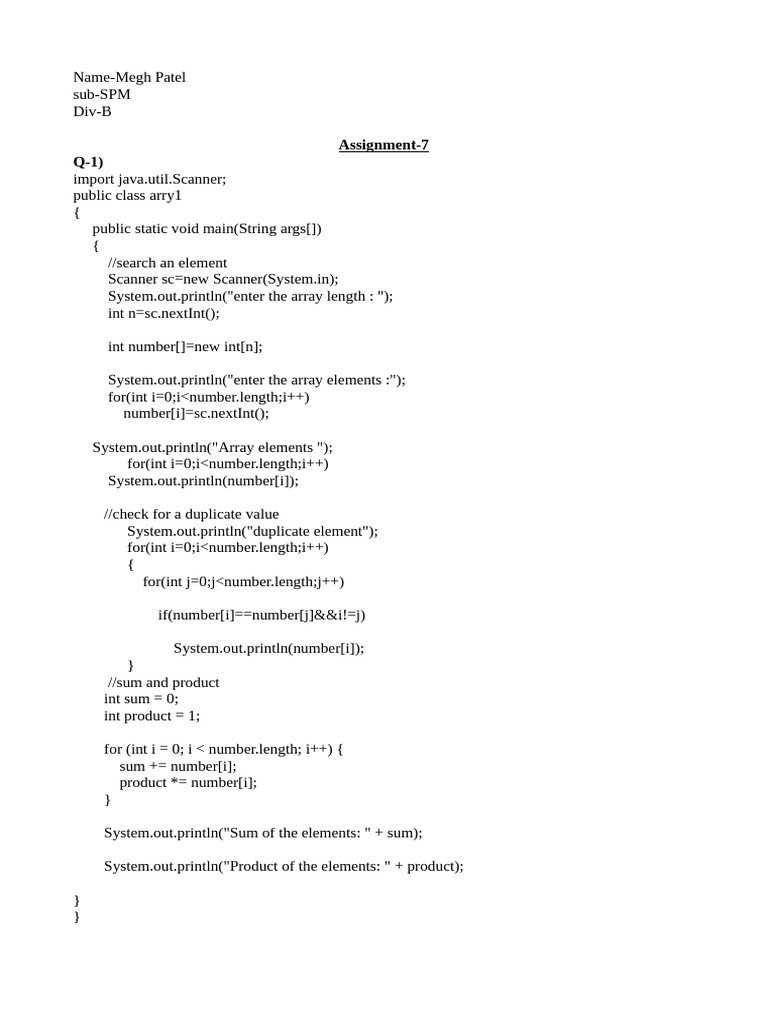Assignment 7 | PDF | Computer Programming | Software Engineering