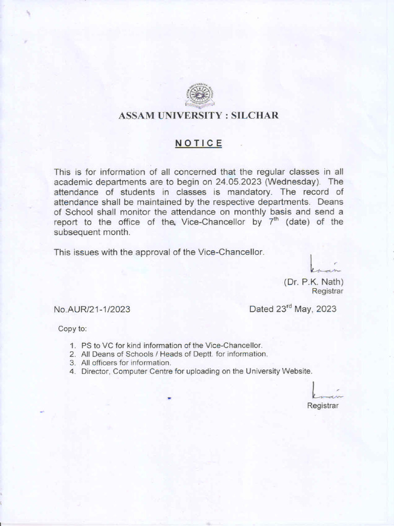 Regular Classes From 24 05 2023 1 | PDF