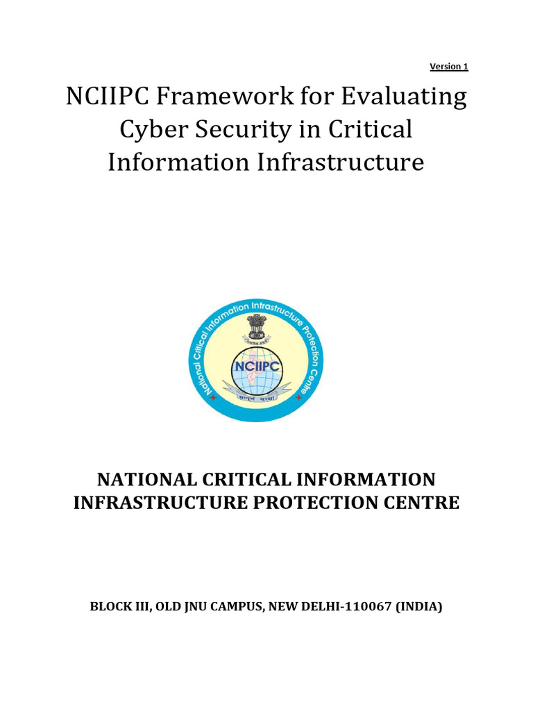 NCIIPC Cybersecurity Framework | PDF | Security | Computer Security
