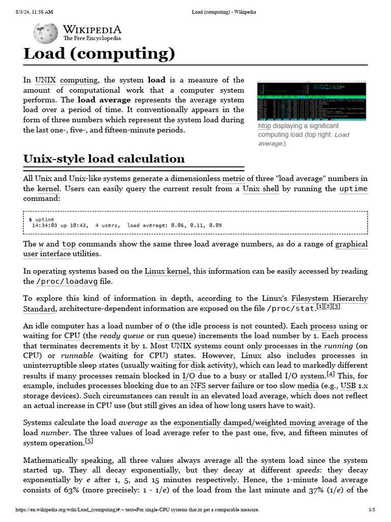 Load (Computing) - Wikipedia | PDF | Computer Architecture | Computing