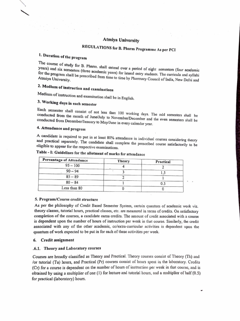 B. Pharm Program Guidelines | PDF | Academic Term | Academia