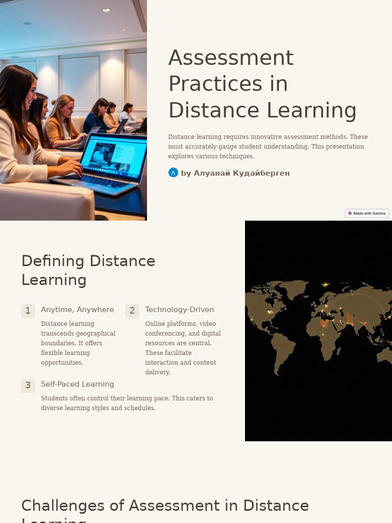 Assessment Practices in Distance Learning | PDF | Educational Assessment | Distance Education