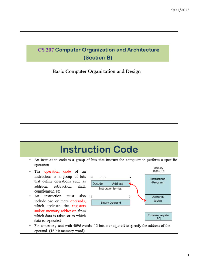 4BasicComputerOrgDesign | PDF | Computer Engineering | Central Processing Unit
