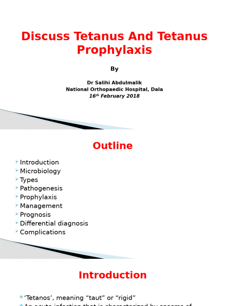 Tetanus 210615173832 | PDF | Immunology | Medicine