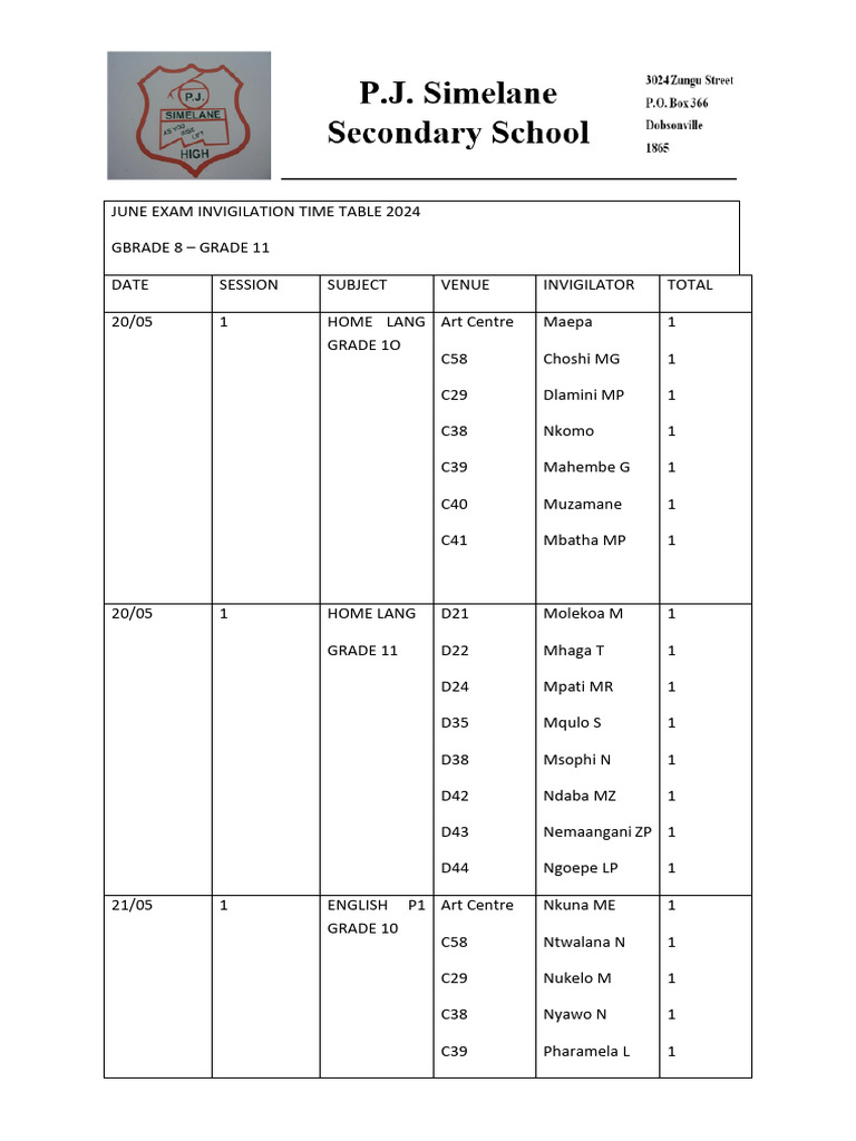 June Exam 2024 | PDF