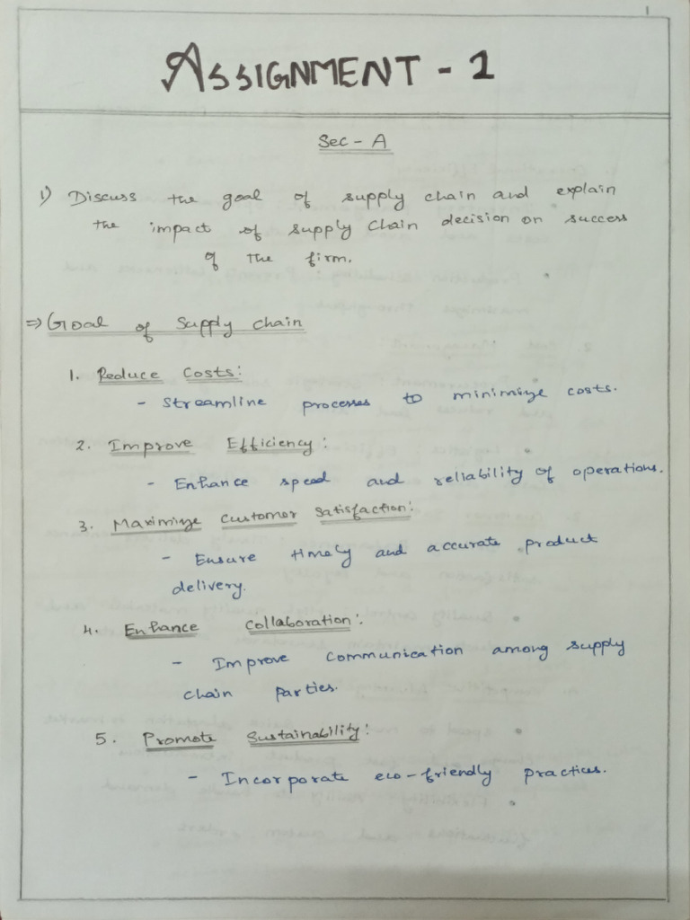 SCM Assignment | PDF