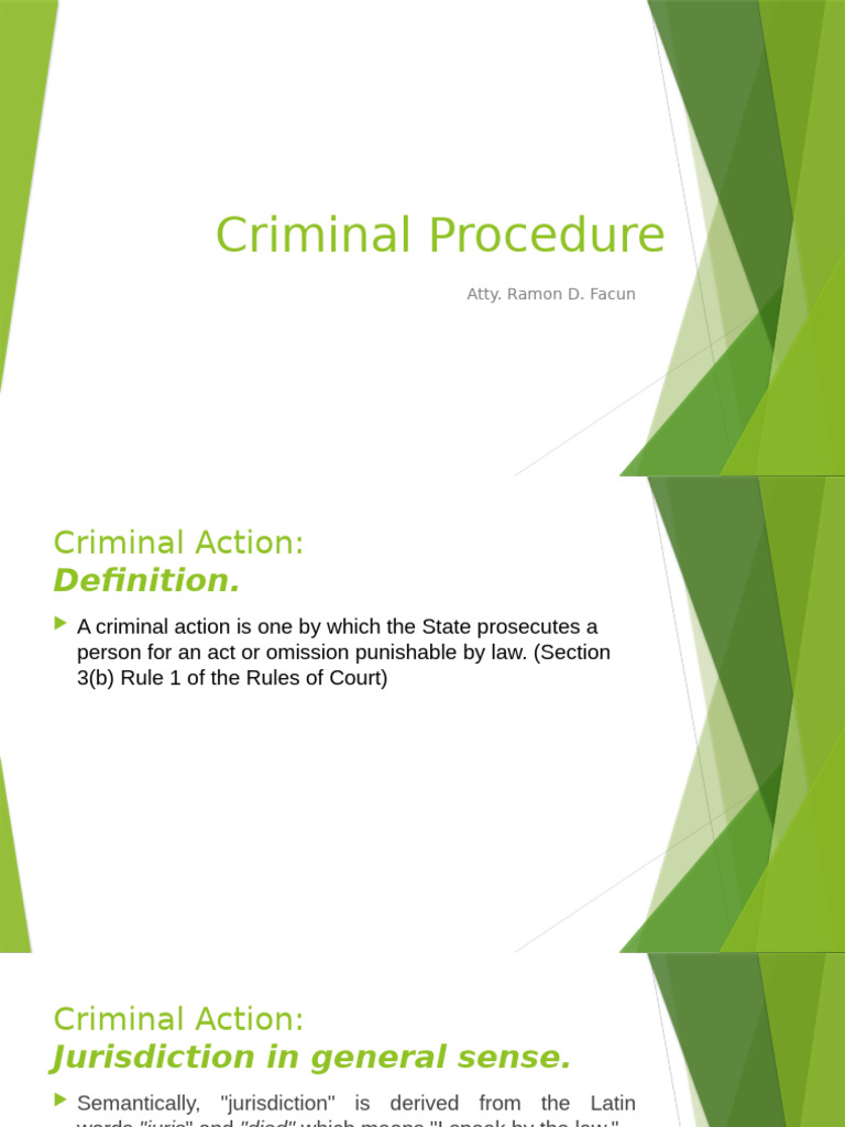 Criminal Procedure S2 Criminal Jurisdiction | PDF | Jurisdiction ...