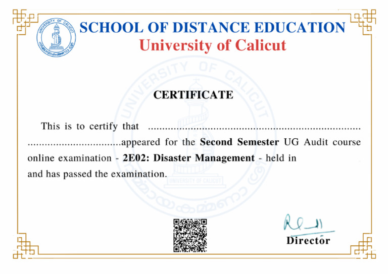 Original Examination Certificate | PDF