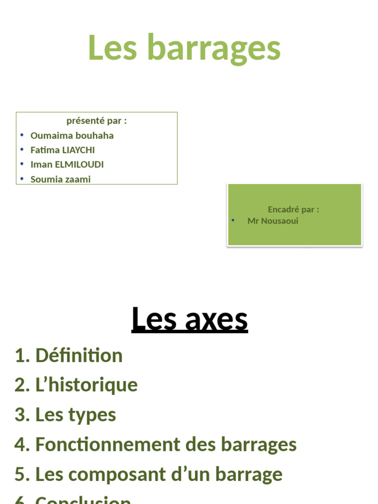 Les Barrages : Définition et Types | PDF | Barrage | Lac de barrage