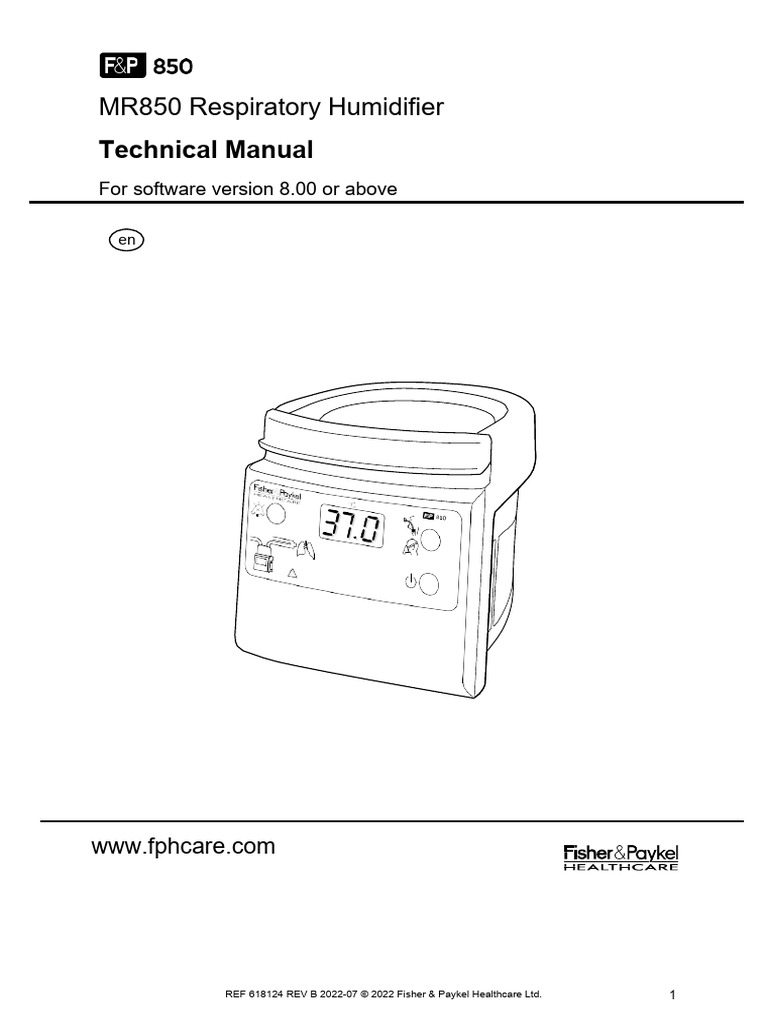 Fisher Paykel Humidifiers MR-850 - Service Manual 2 | PDF | Humidity ...