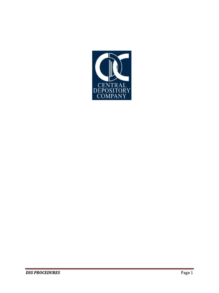 Direct Settlement Service Procedures | PDF | Securities (Finance ...