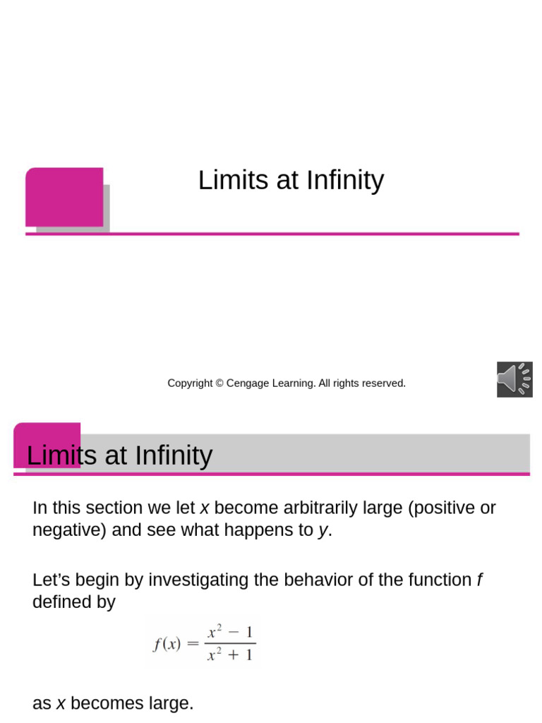 1.6 Limits at Infinity | PDF | Asymptote | Limit (Mathematics)