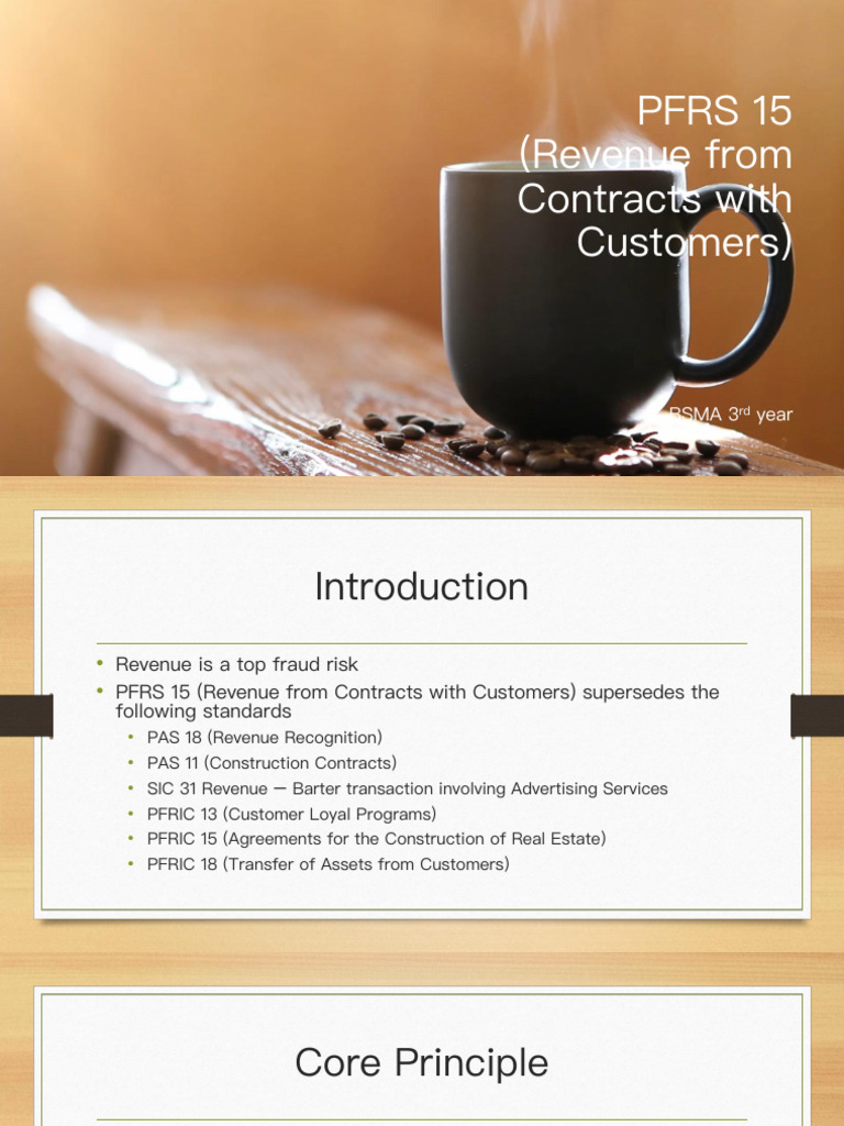 Introduction To PFRS 15 | PDF | Prices | Revenue