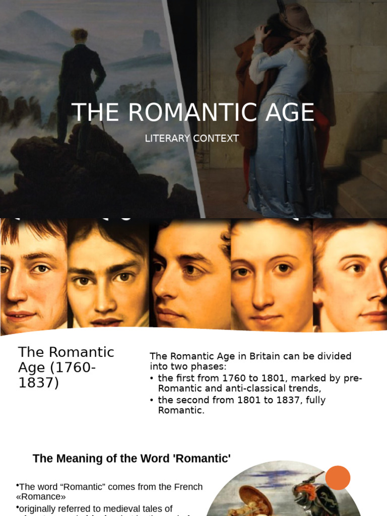 The ROMANTIC AGE, Literary Context | PDF | Romanticism | Gothic Fiction