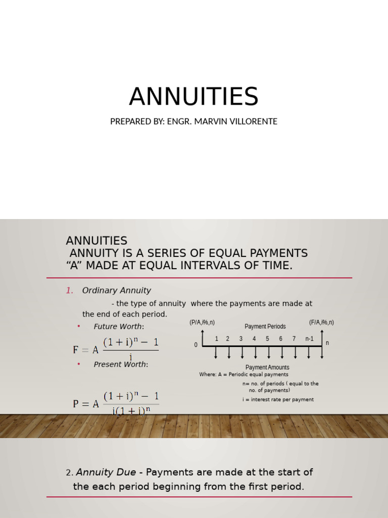 Annuities | PDF | Present Value | Interest