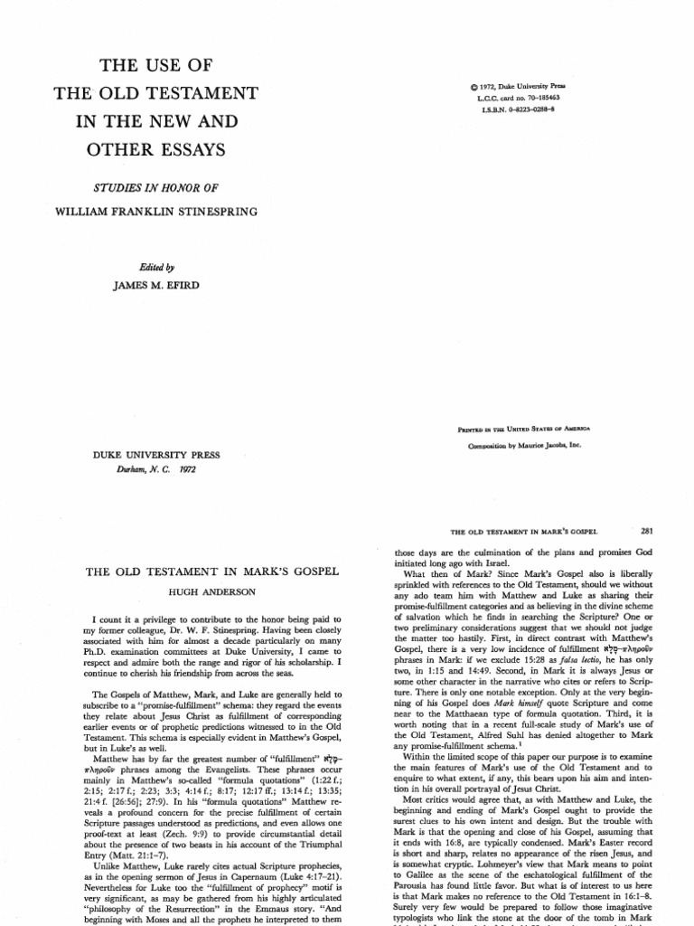 anderson | PDF | Gospel Of Mark | Jesus