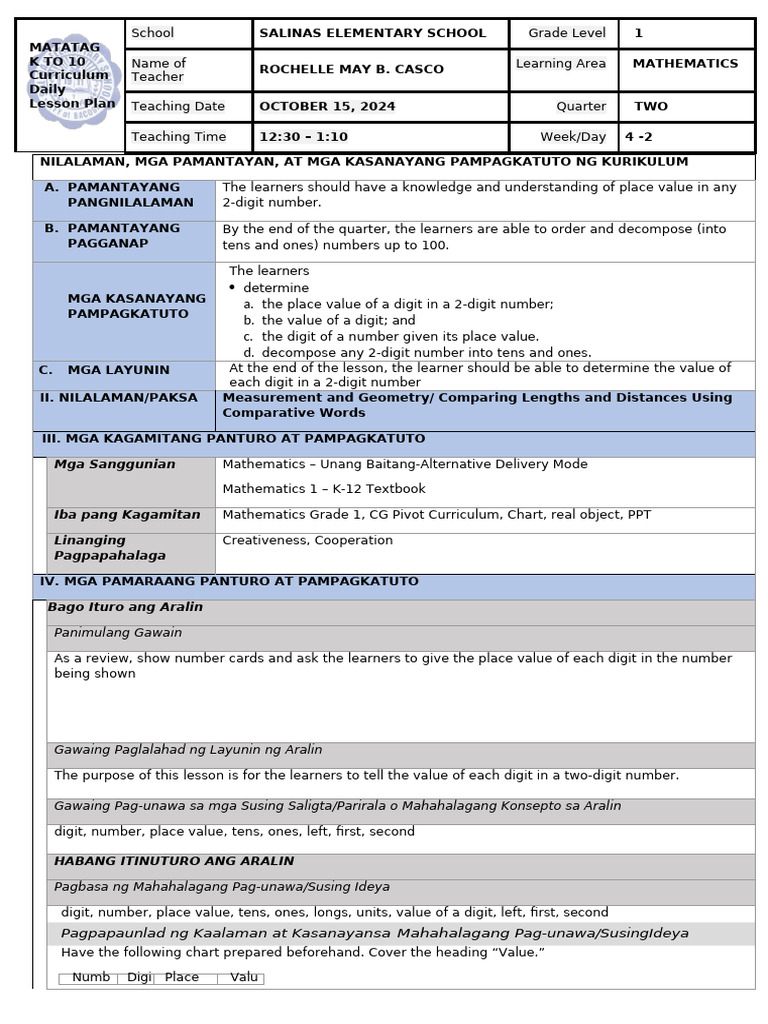 DLP Math W4 D2 | PDF | Behavior Modification | Cognition