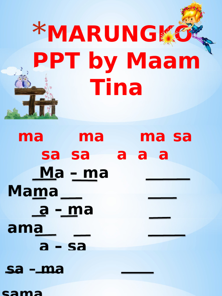 MARUNGKO PPT by Maam Tina With Line | PDF