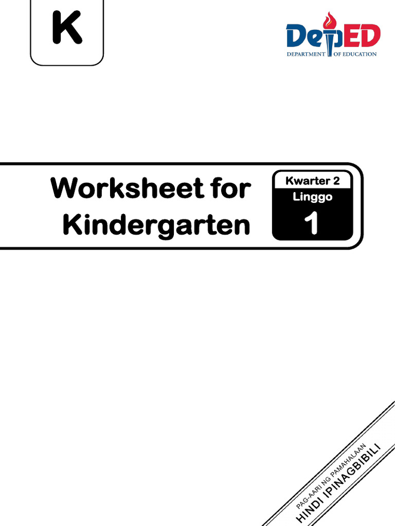 WS Kindergarten Q2 Week1 v.2 | PDF | Human Communication