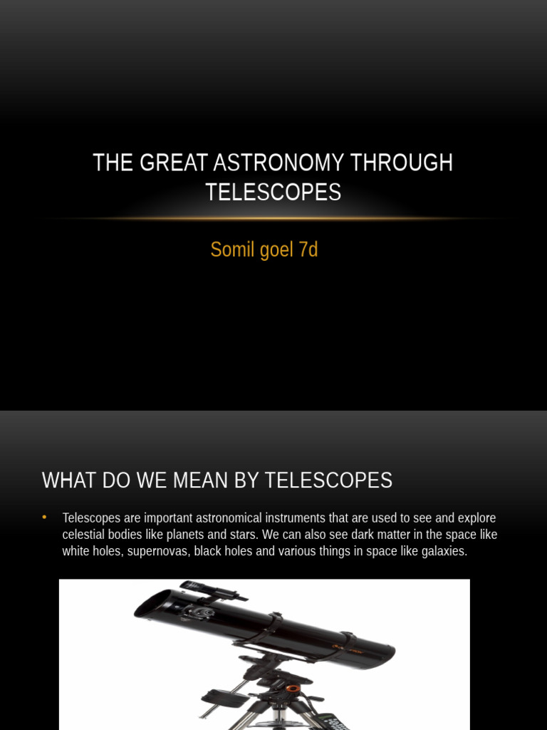 The great astronomy through telescopes (1) | PDF | Telescope | Optical ...