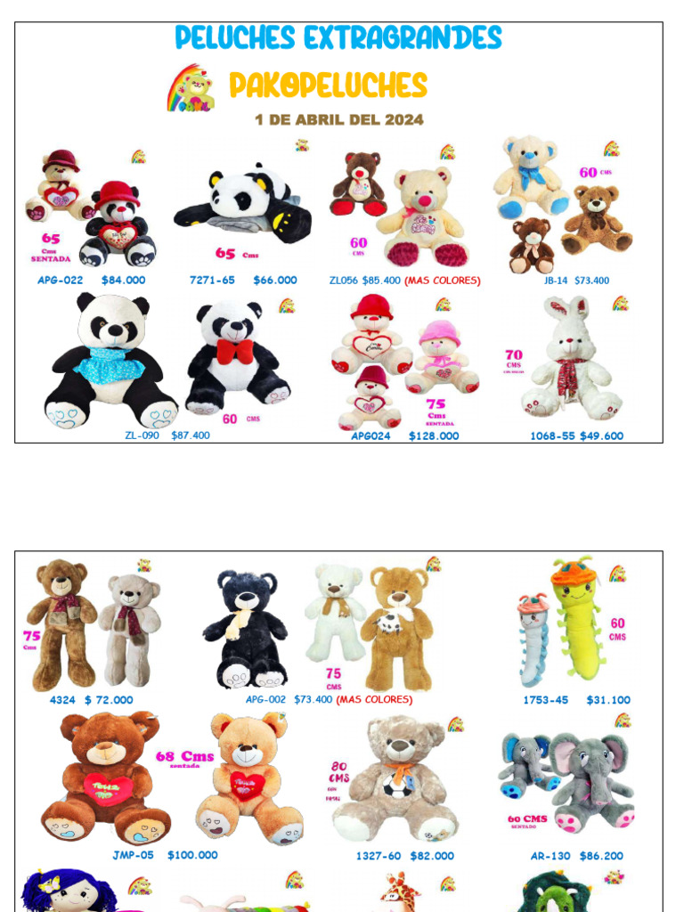 Pako Peluches Peluches Extra Grandes | PDF