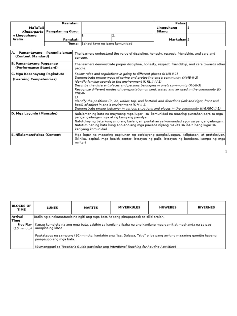 LE Kindergarten Q2 Week5 v.2 | PDF