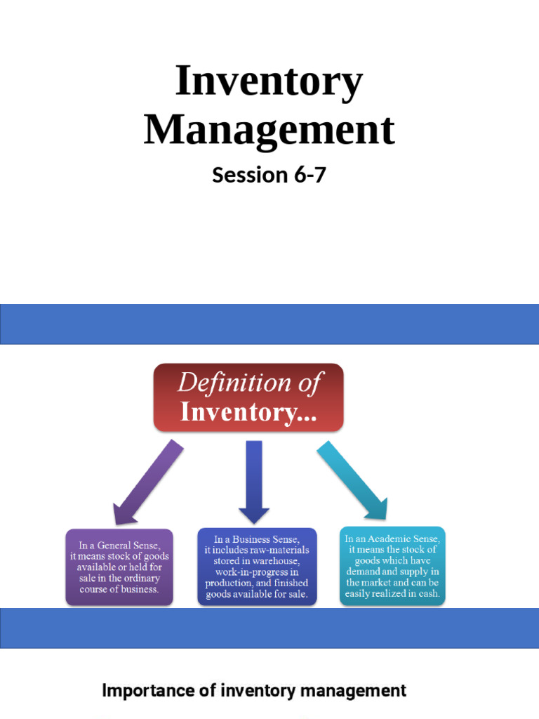 Functions and Types of Inventory Management | PDF | Inventory ...