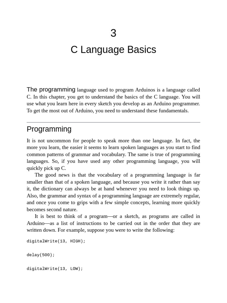 Programming Arduino (1) Pages 40 | PDF