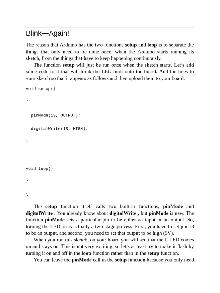 Programming Arduino (1) Pages 46 | PDF | Computers