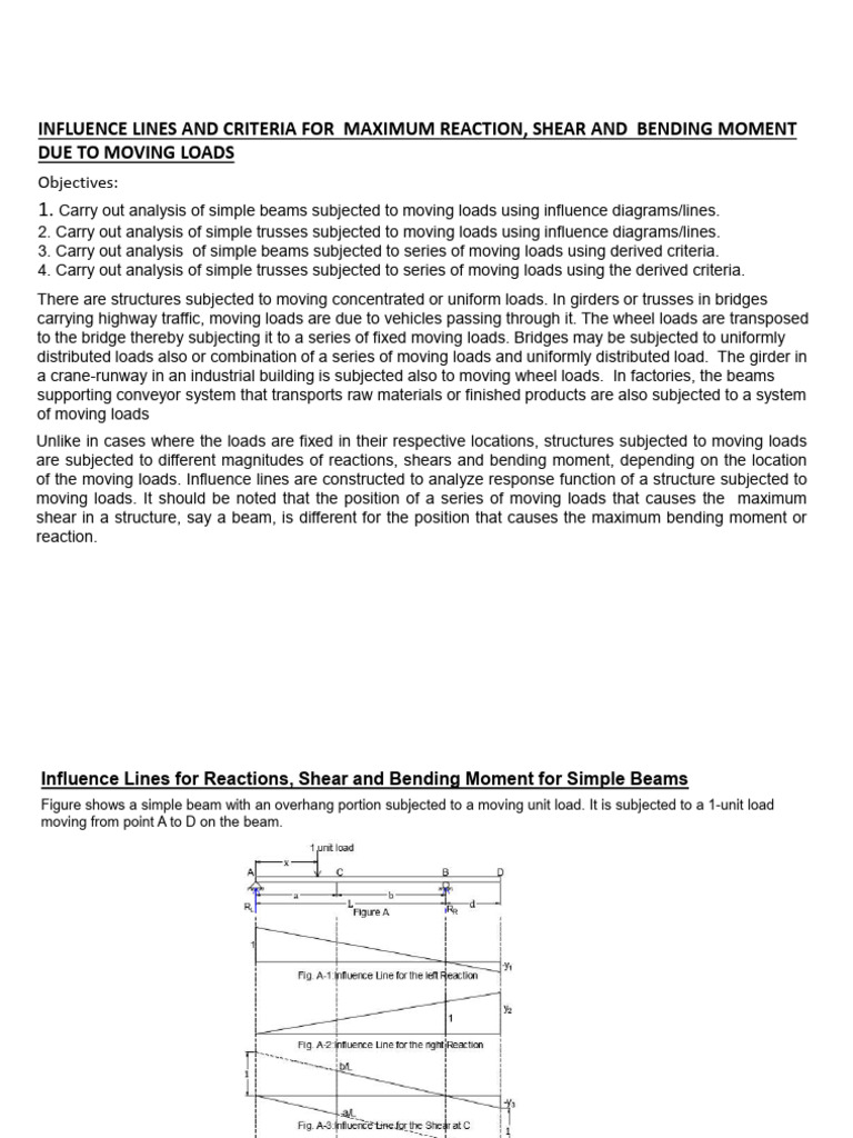 CE-107-MODULE-7-INFLUENCE-LINES | PDF | Bending | Truss