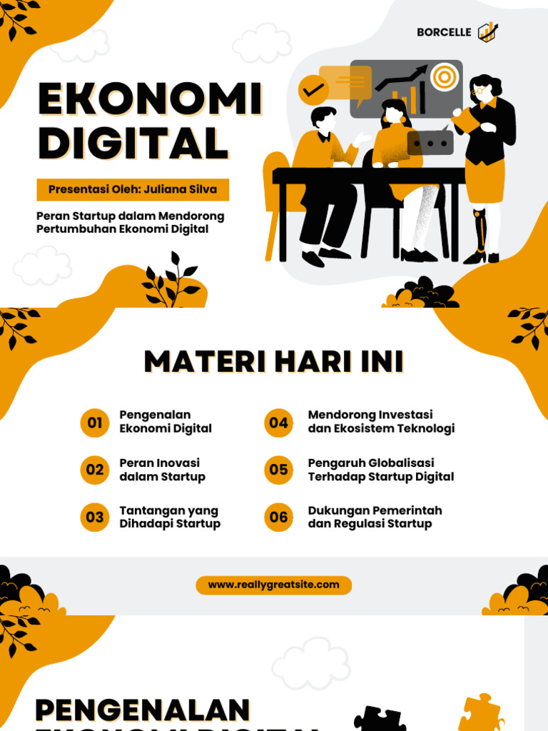 Kuning Dan Hitam Ilustrasi Ekonomi Digital Presentation | PDF