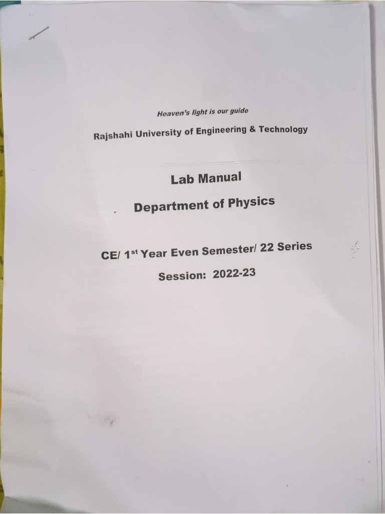Physics Lab Manual 2 | PDF