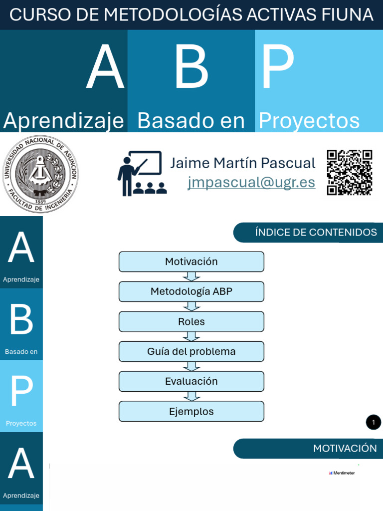 Presentación ABP | PDF | Evaluación | Aprendizaje
